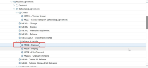 Scheduling Agreements in MM using SAP S4/HANA